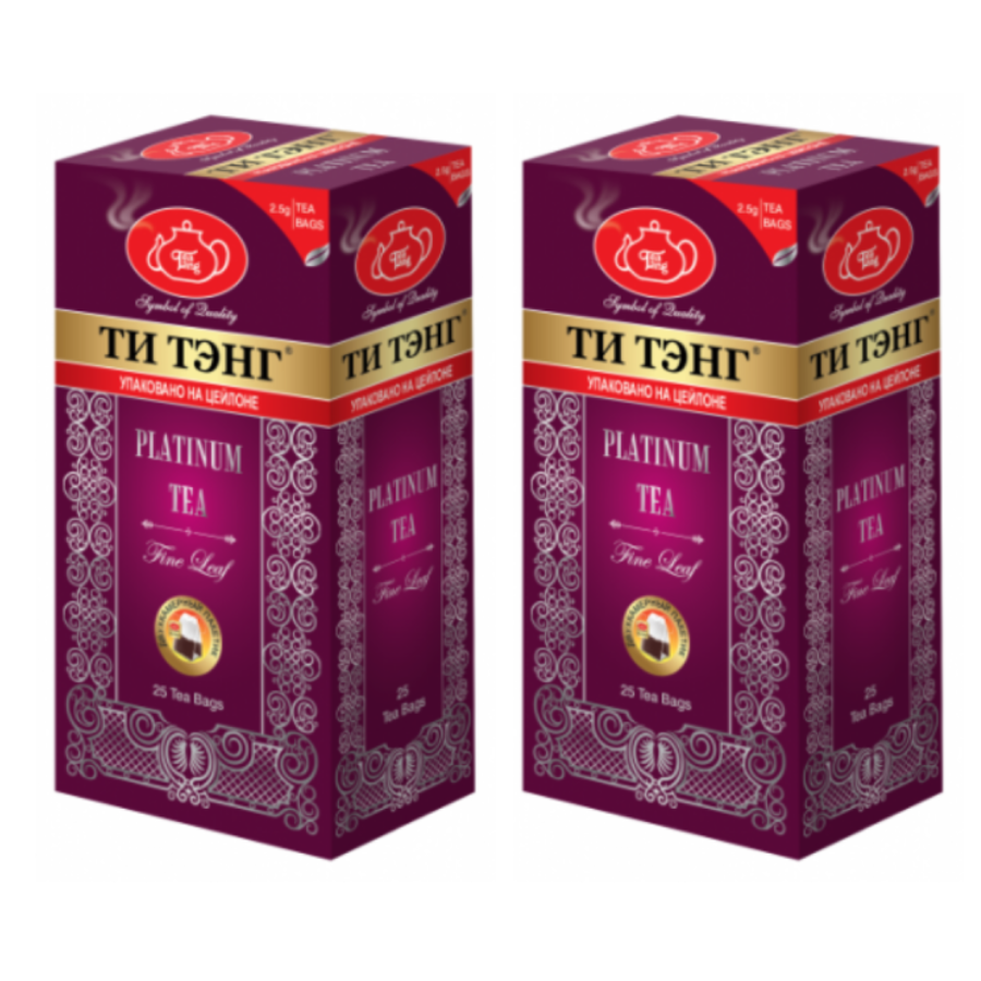 Чай черный Ти Тэнг Платинум 25 пакетиков, 2 штуки