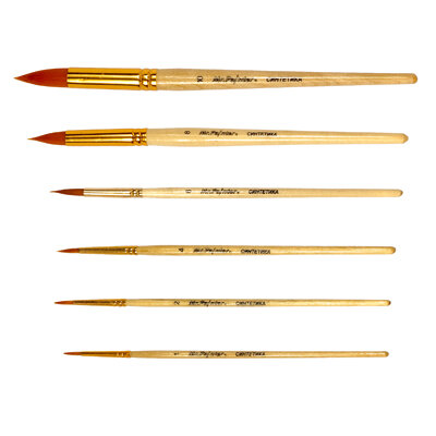 Кисти синтетика "Mr.Painter" SRB 201-02 круглая 5 шт короткая ручка №02