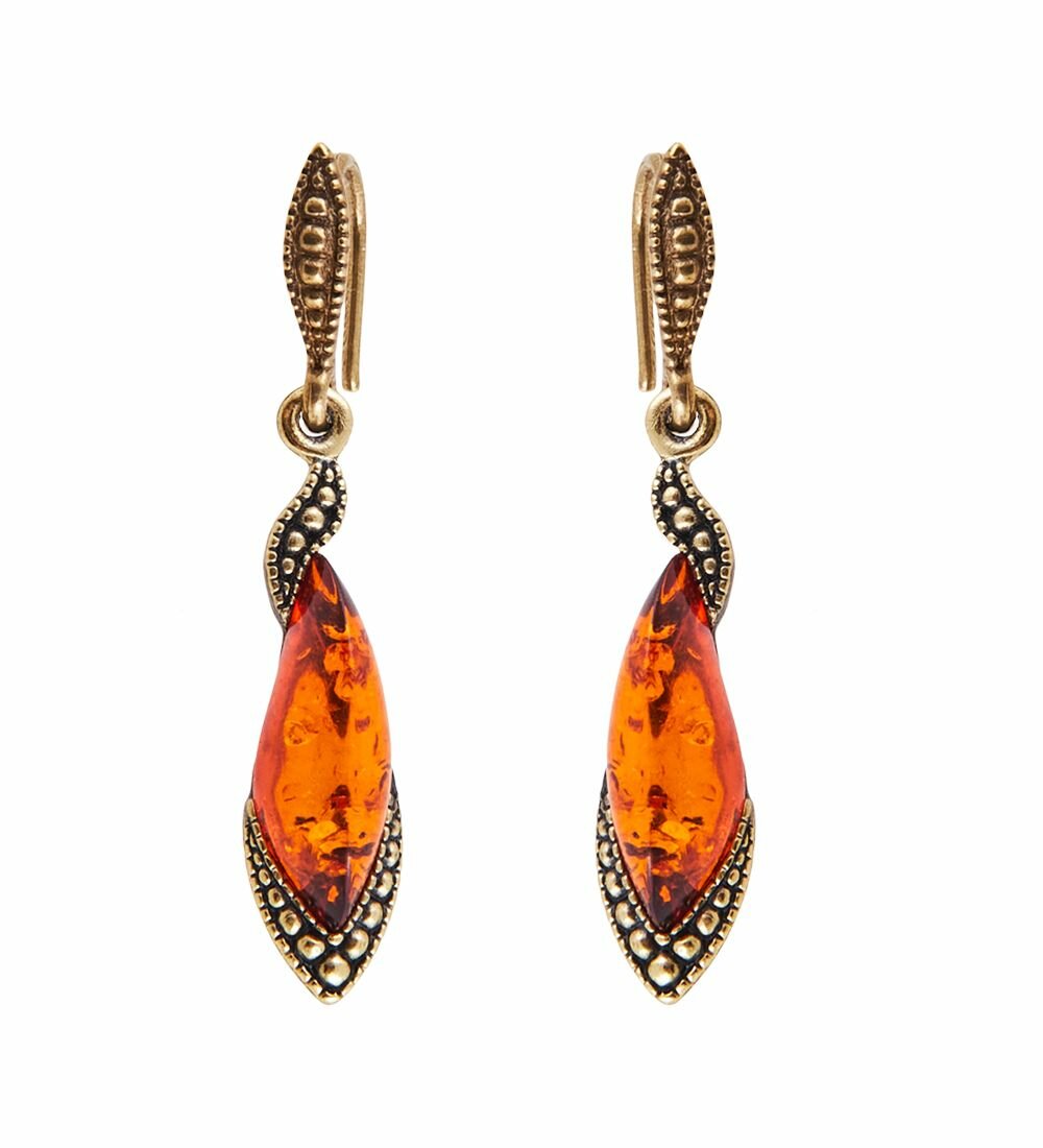 Серьги, янтарь