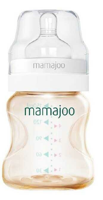 MAMAJOO - Бутылочка для кормления антиколиковая 0+ Gold Feeding Bottle,150 мл