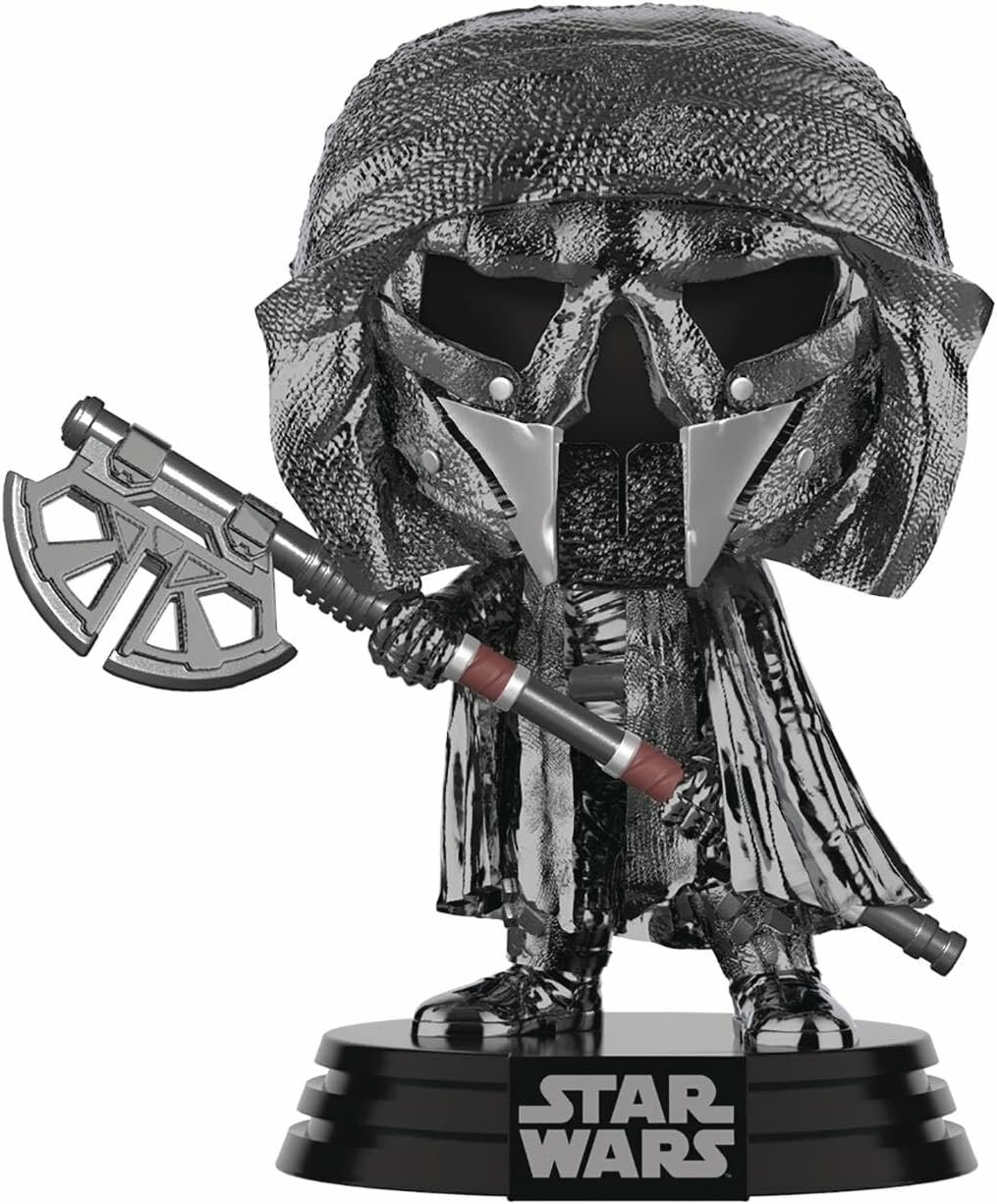 Фигурка Funko POP! Star Wars Rise of Skywalker - Knight Of Ren (Long Axe) (Hematite Chrome) (325), 47251, 9,5 см