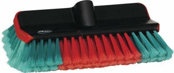 Щётка для мойки фур и автобусов, с подачей воды, 28x15x9 см, мягкая, черная, VIKAN