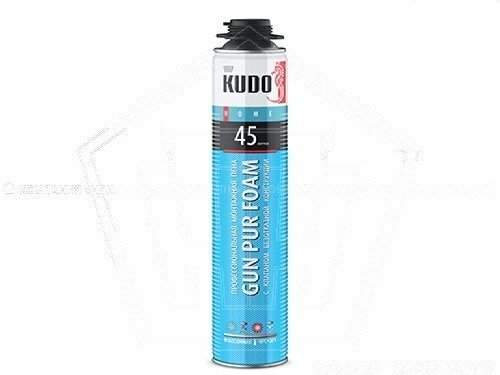 Пена монтажная профессиональная kudo home 45 (1000 мл, 820 гр.) всесезонная