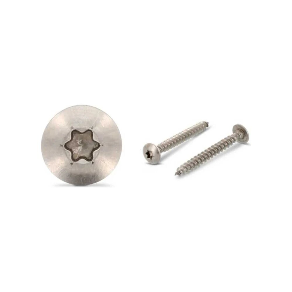 Саморез по дереву ЦКИ ART.9083 из нержавеющей стали A2, Torx шлиц, острый наконечник, полукруглая головка