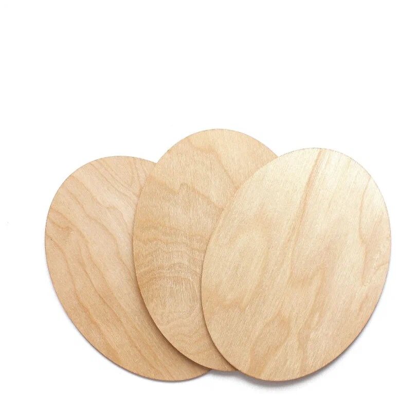 Набор заготовок для творчества и поделок "Овал" 14,2 см. х 21 см. из фанеры (3шт)