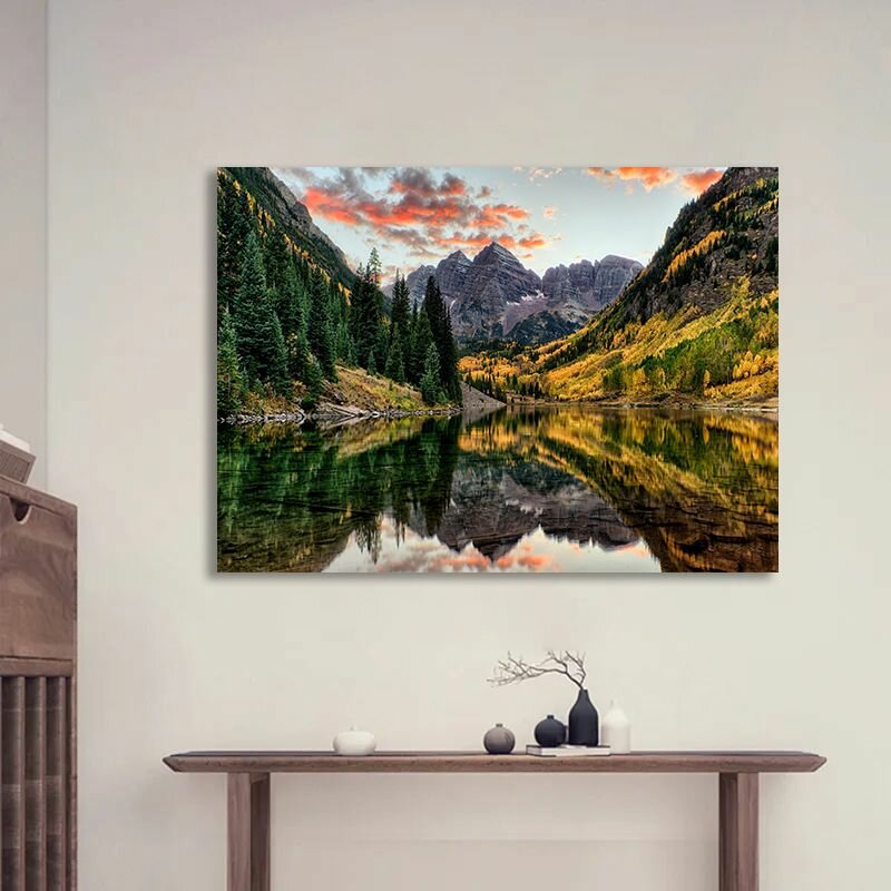 Картина ВсеКартины. тут "Природа. Озеро", 20x30 см, на подрамнике, крепление "крокодил"