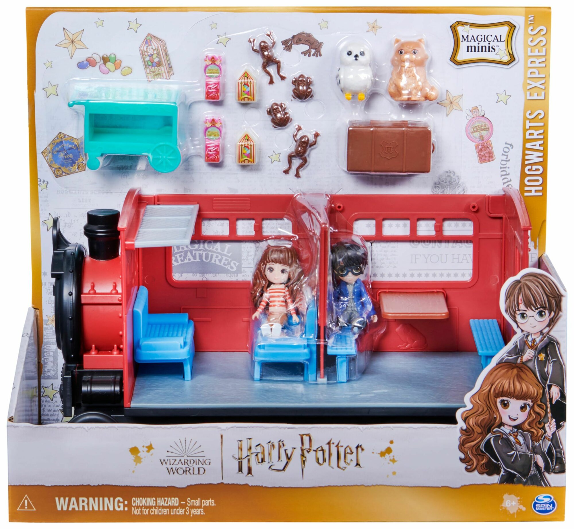 Wizarding World Harry Potter Magical Minis Hogwarts Express Train / Игровой набор с 2 эксклюзивными фигурками, 10 аксессуарами, детскими игрушками для детей в возрасте от 6 лет и старше Гарри Поттер