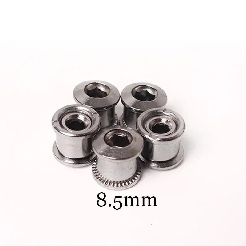 BUCKLOS Болты для велосипедной звезды 6.5/8.5 мм 4/5 шт. 5PC 8.5mm-Sliver