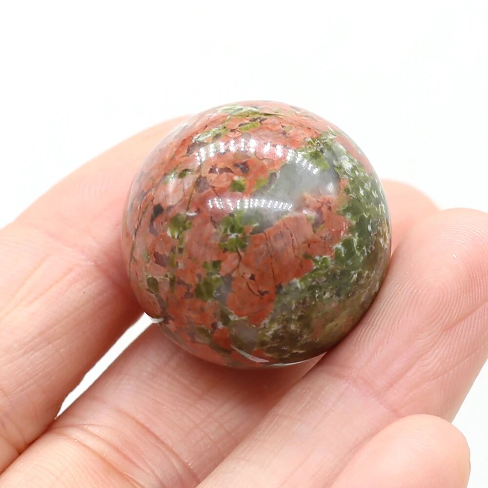 Розовый кварц шар для реiki Unakite