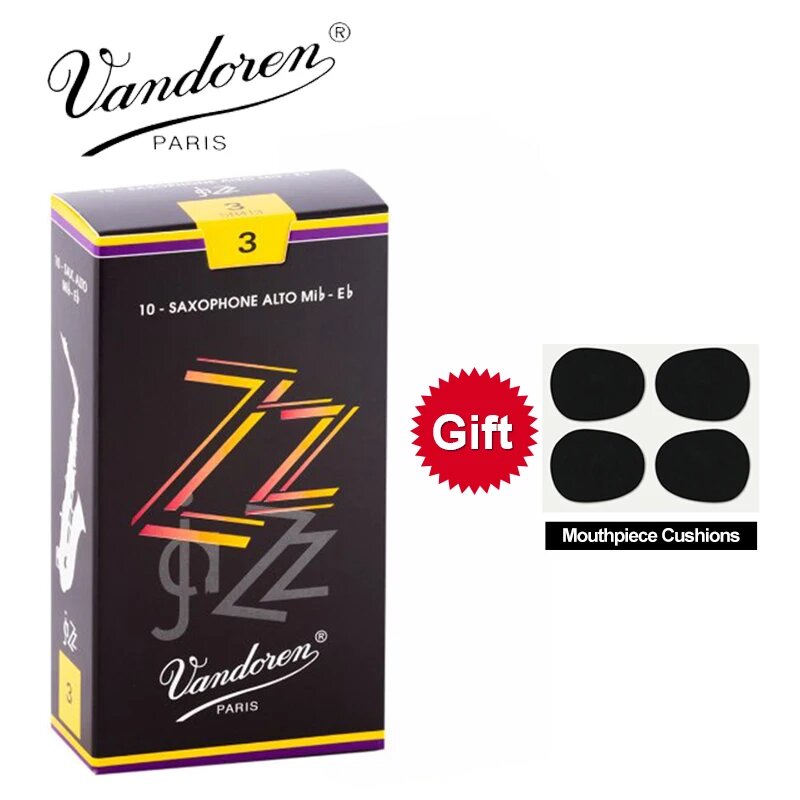 Трости Vandoren ZZ для альт-саксофона, 10 шт, цвет 3.0 с подарком