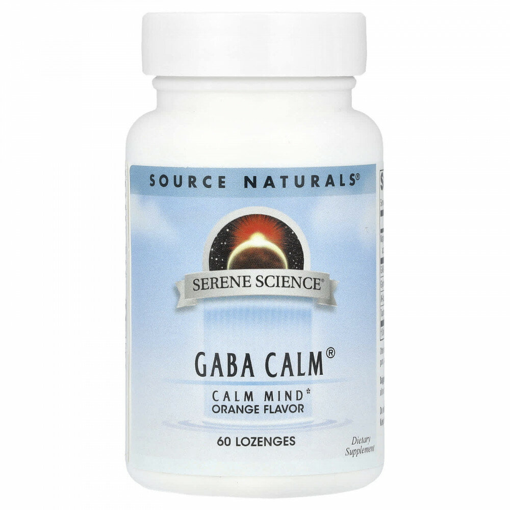 Source Naturals, Serene Science®, гамк Calm®, апельсин, 60 пастилок