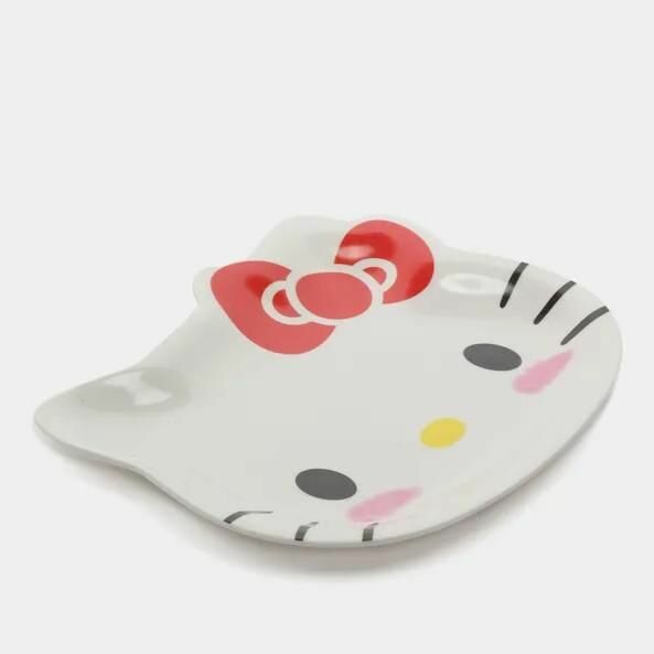 Тарелка "Hello Kitty", пластик, круглая, для декора, цвет белый — фото 1