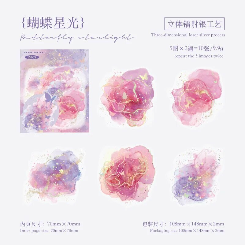 Стикеры Alideco Butterfly Starlight, Цвет: hudiexingg