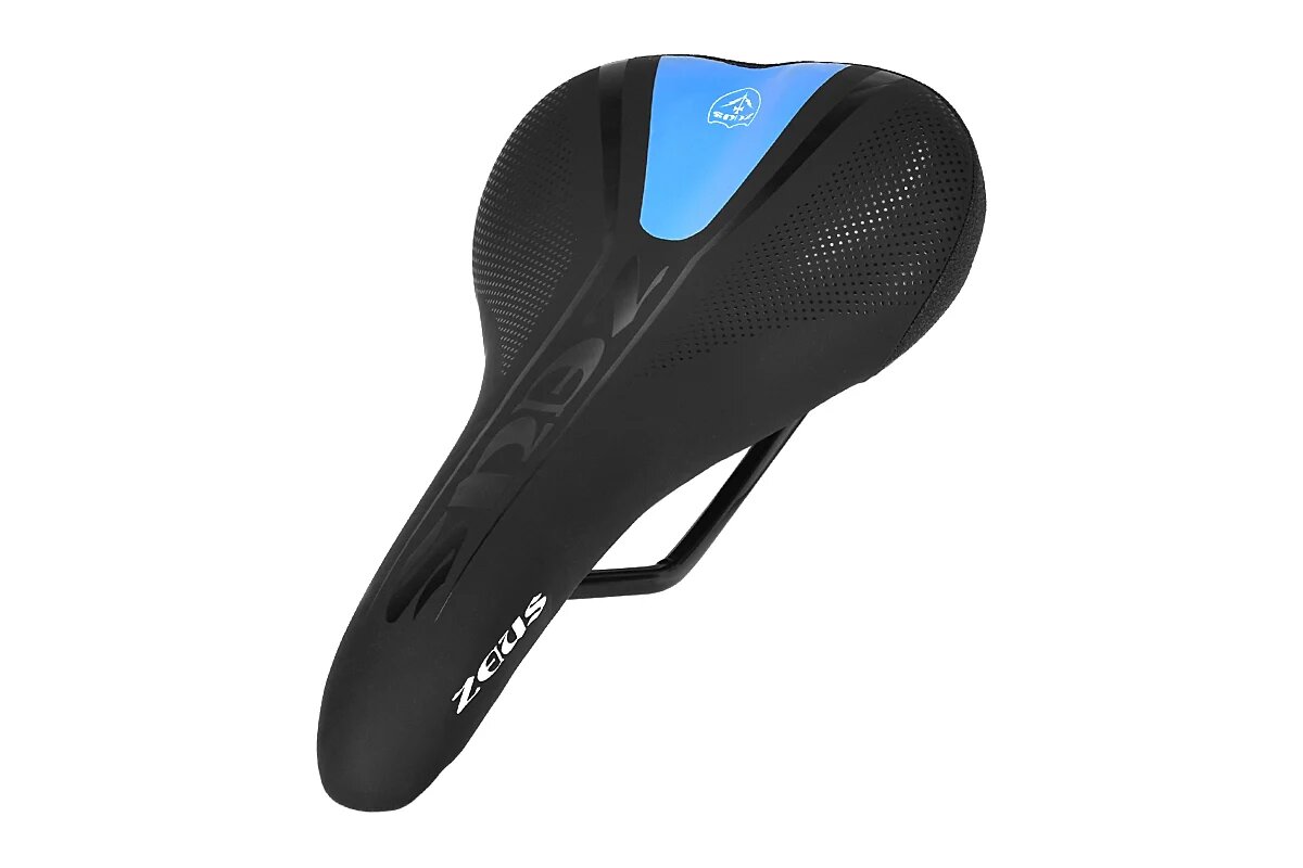 ZEUS седло 1040 MTB Sport с стальными рельсами, черный и синий цвет, комфортная посадка