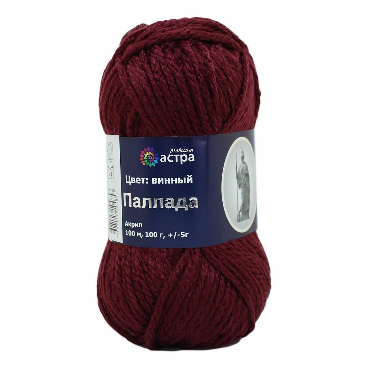 Пряжа Astra Premium "Паллада", 100 гр 100 м, 100% акрил, 07 винный, 3 шт