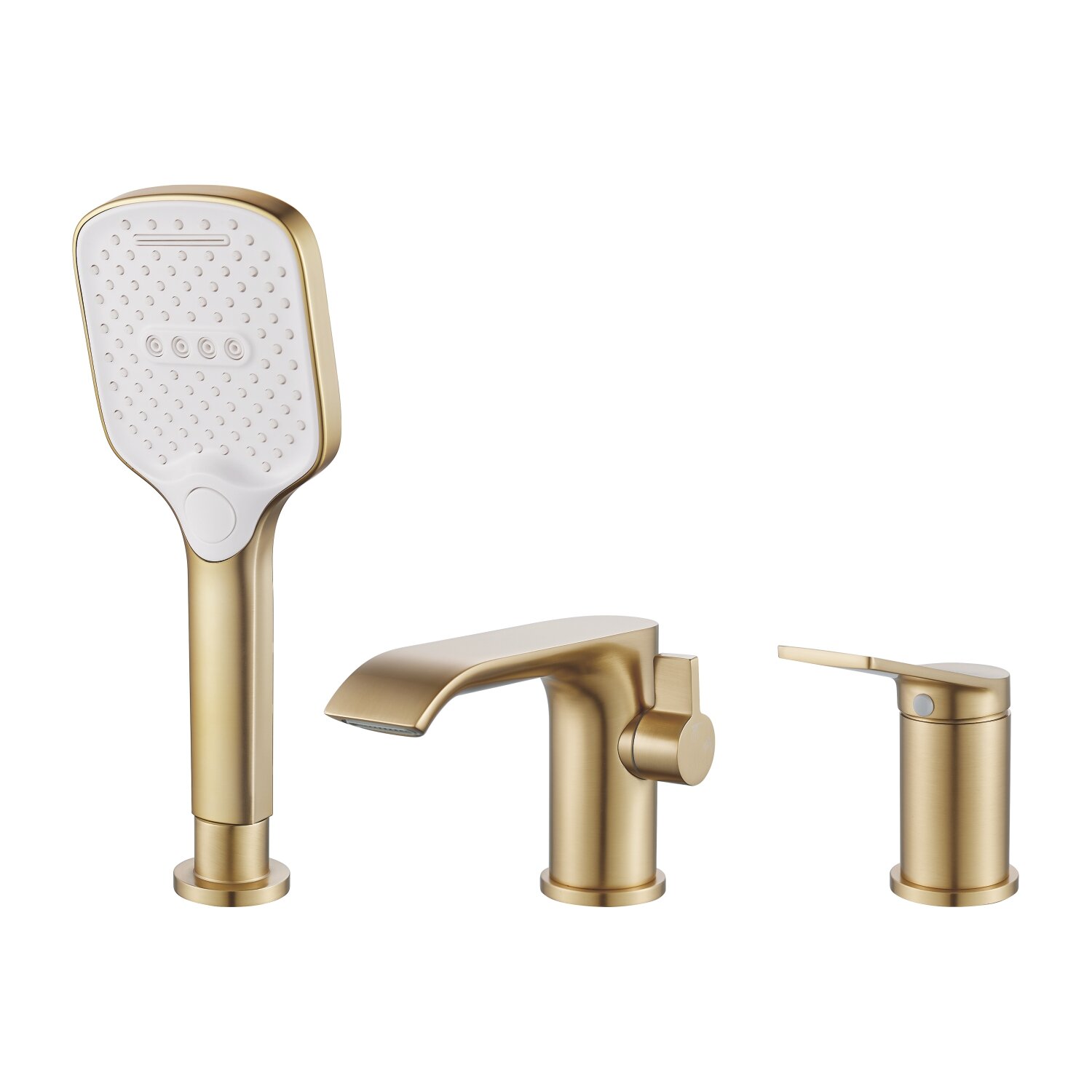 Смеситель на борт ванны Shevanik S4112G, золотой сатин