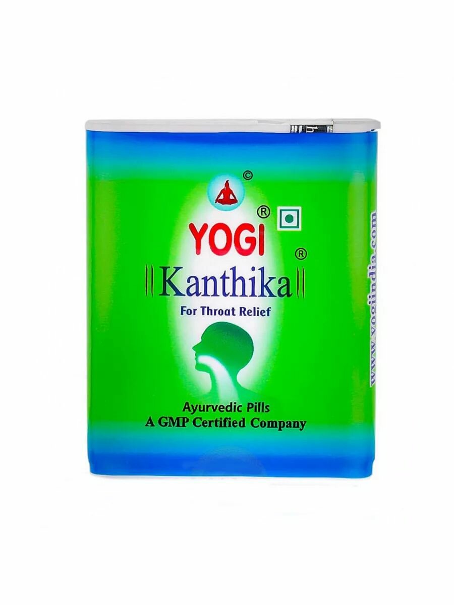 YOGI KANTHIKA, Yogi Ayurvedic (йоги кантика, Драже для лечения горла), 140 шт