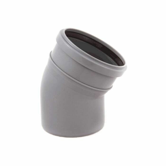 Отвод канализационный Valfex наружной, 110 мм, 45 градусов, серый