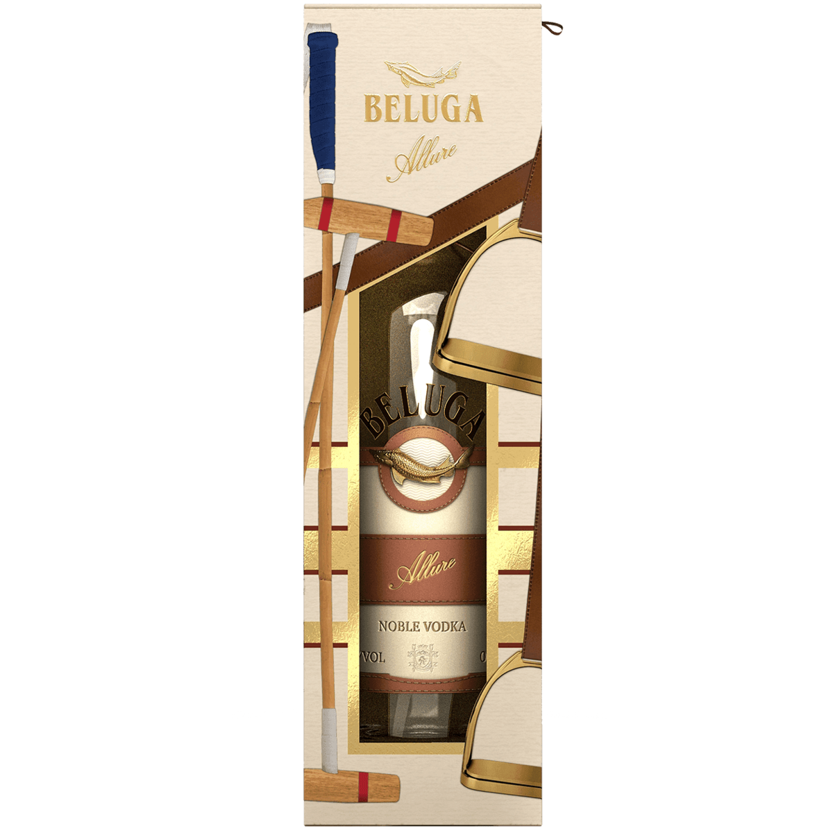 Водка "Beluga Allure", классическая, 0,75 л в подарочной упаковке