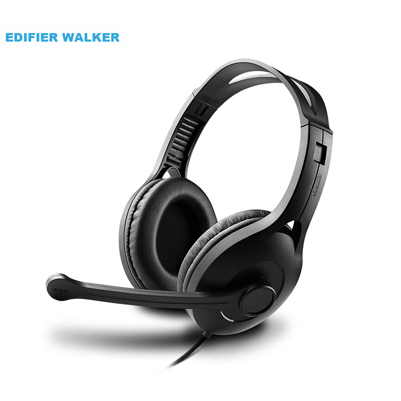 Edifier K800 Over-Ear Headphones, Computer Headset with Microphone, for Office, Education, Training, Black