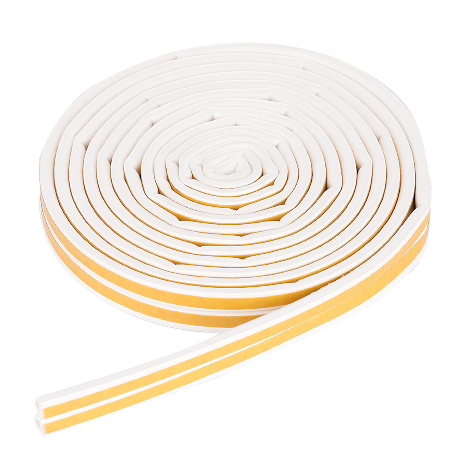 5 метров самоклеящейся звукоизоляционной ленты 9x6 мм для дверей и окон, резиновый всепогодный шумоподавляющий уплотнитель белого цвета