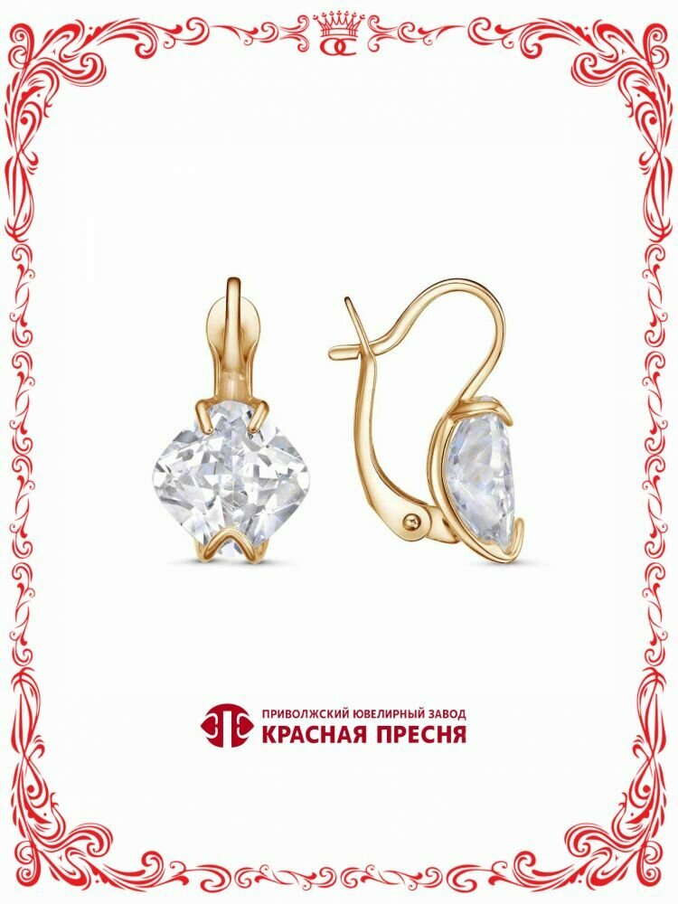 Серьги, фианит