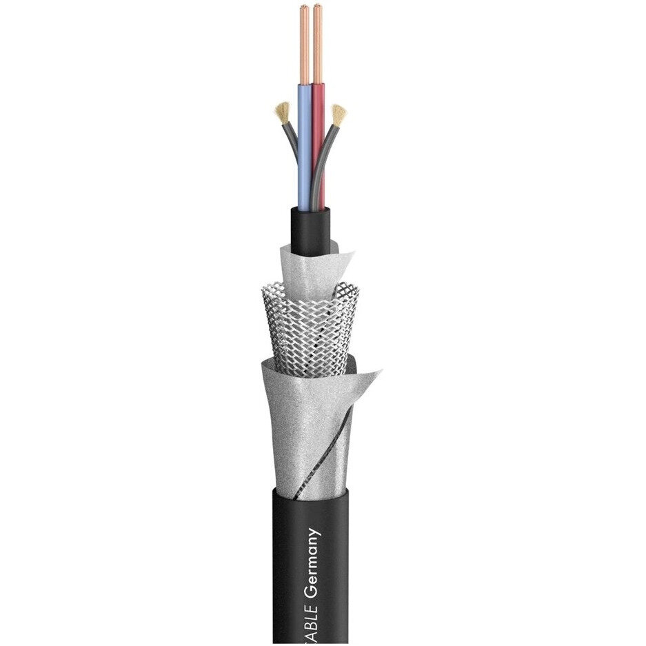 Кабель микрофонный на катушках Sommer Cable 200-0051T Tempoflex Black 100.0m, катушка