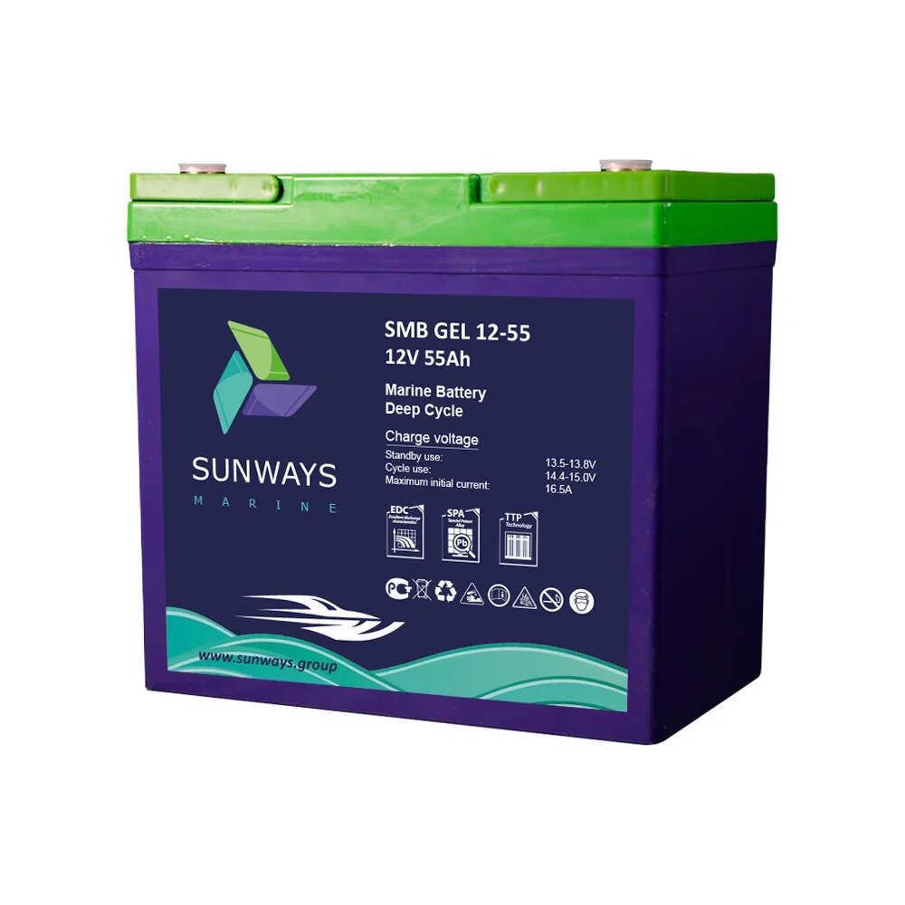 Sunways Аккумуляторная батарея Marine SMB GEL 12-55 SW101552M