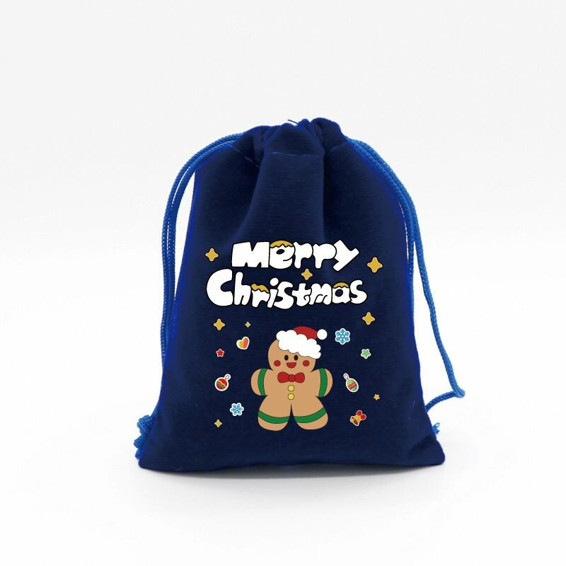 Подарочные мешочки из велюра - сапфировые сумки для яблок и конфет