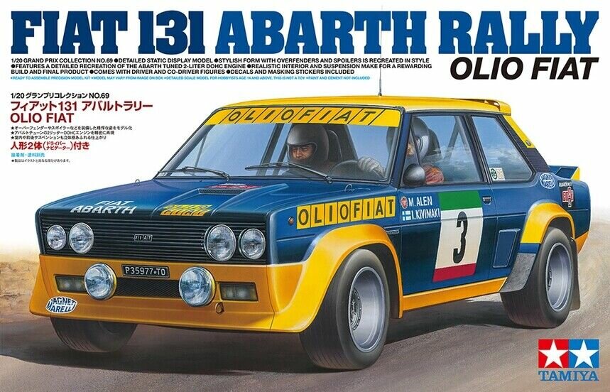 Tamiya 20069 1/20 Olio Fiat 131 Abarth Rally WRC '77 M.Alen сборная модель автомобилей