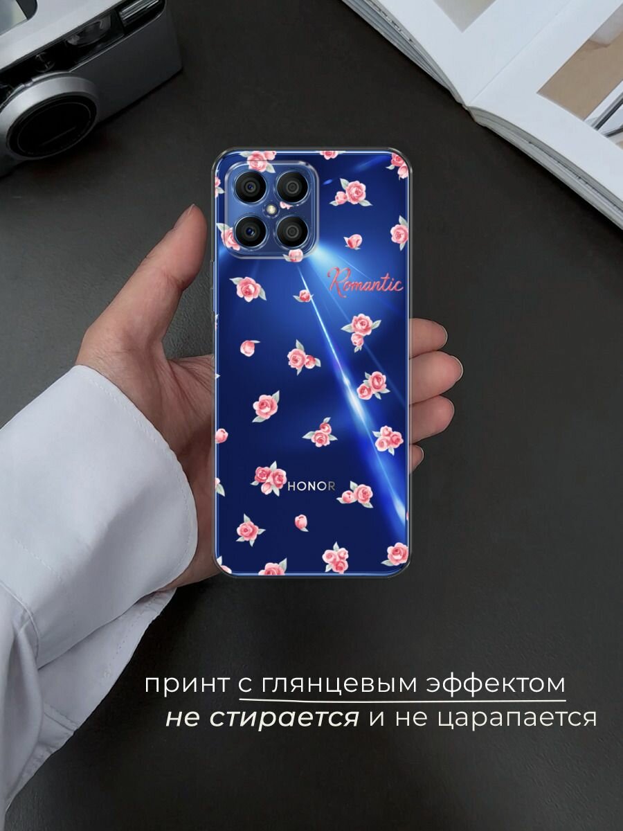 Чехол на Honor X8 / Хуавей X8 с принтом "Romantic 3" — фото 1