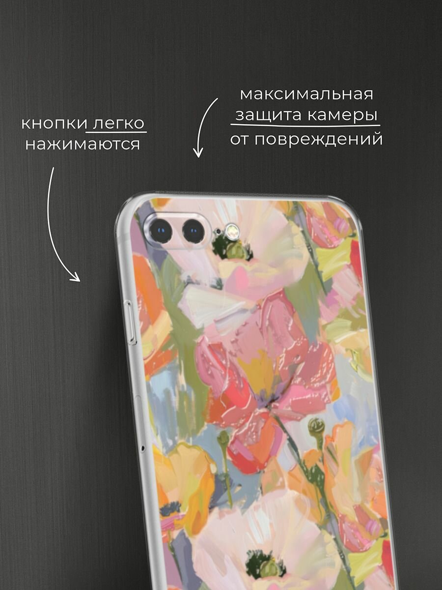 Чехол на Apple iPhone 7 Plus / Айфон 7 Плюс с принтом "Акварельные анемоны" — фото 1