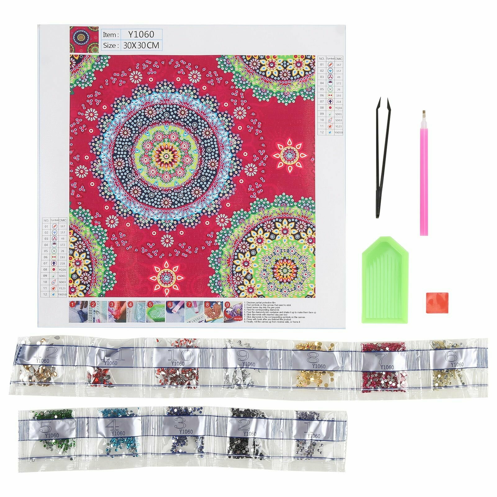 Набор мандала цветок алмазная вышивка Y1060