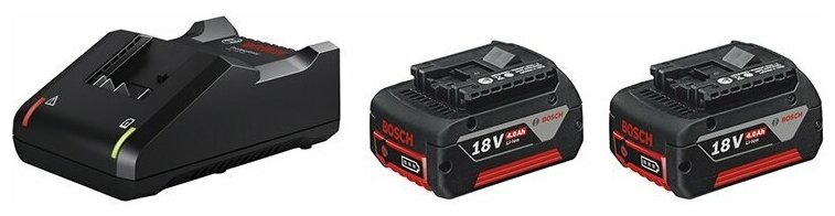 Bosch Li-Ion 2x GBA 18 В 4.0 Ач + ЗУ GAL 18V-40 Аккумулятор