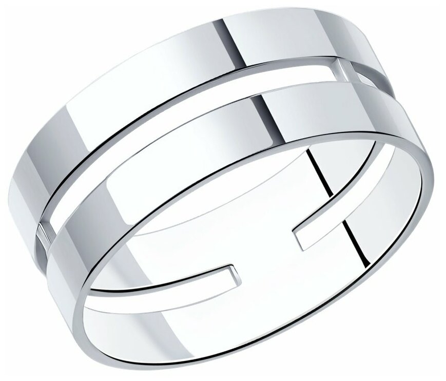 Кольцо, серебро, 925 проба, родирование