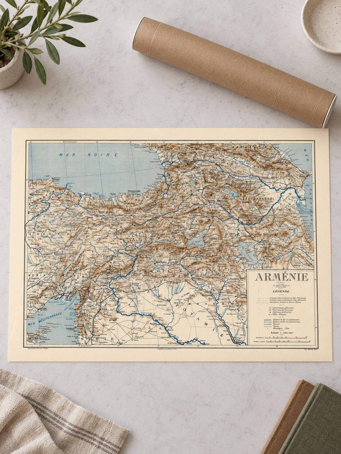 Постер карта Армении 1919 год - A1
