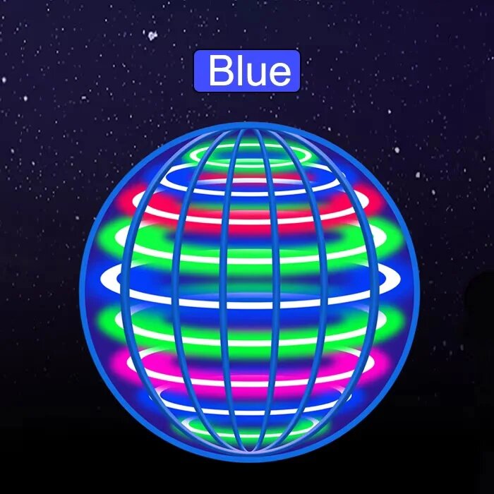 Летающий шар с подсветкой Синий, Blue