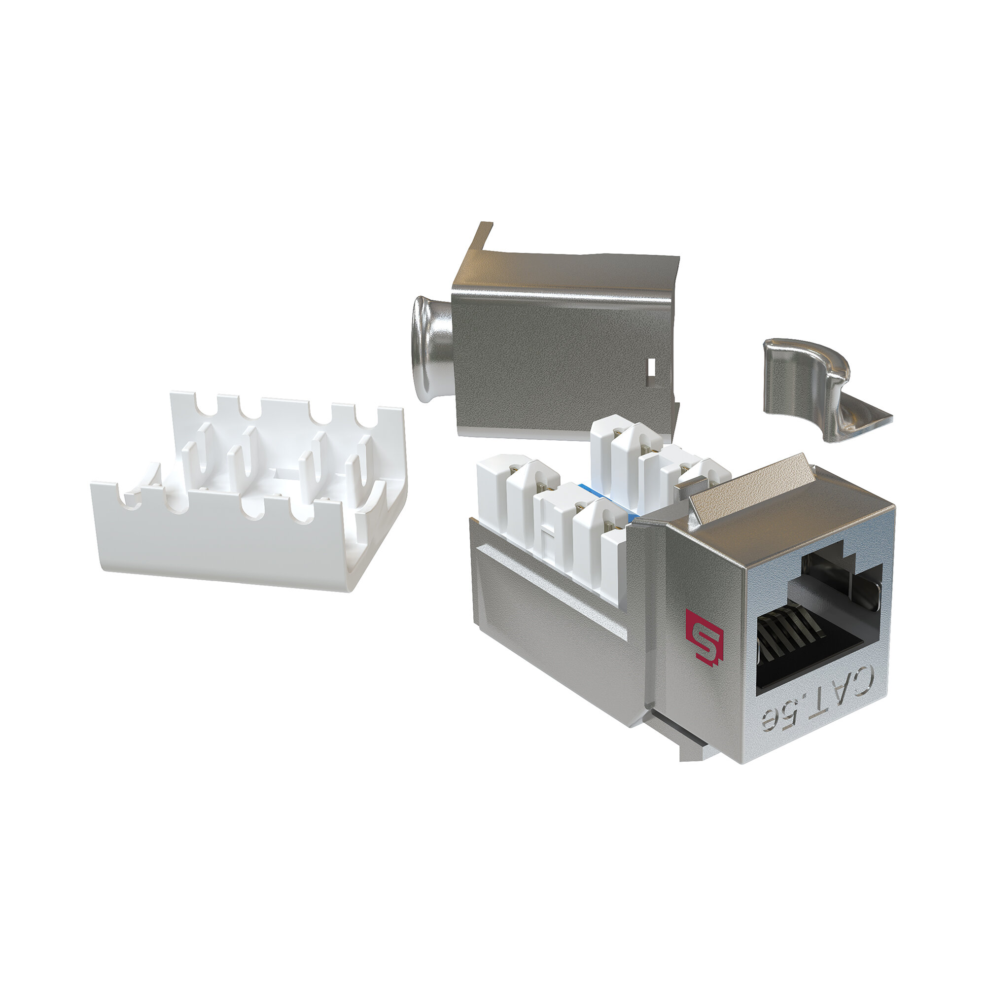Вставка Keystone Jack RJ-45 Кат.5е тип 110 экранированная SM TOOL заделка SYSMATRIX KJ 5ES090. SMTWH
