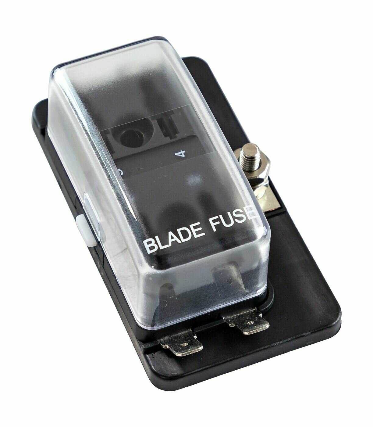 Блок монтажный на 4 предохранителя ATP/ATC/ATO с крышкой (12/24 В, 100 А)