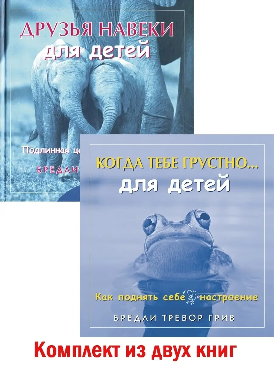 Комплект из 2 книг / Друзья навеки для детей + Когда тебе грустно для детей / Подарочные книги