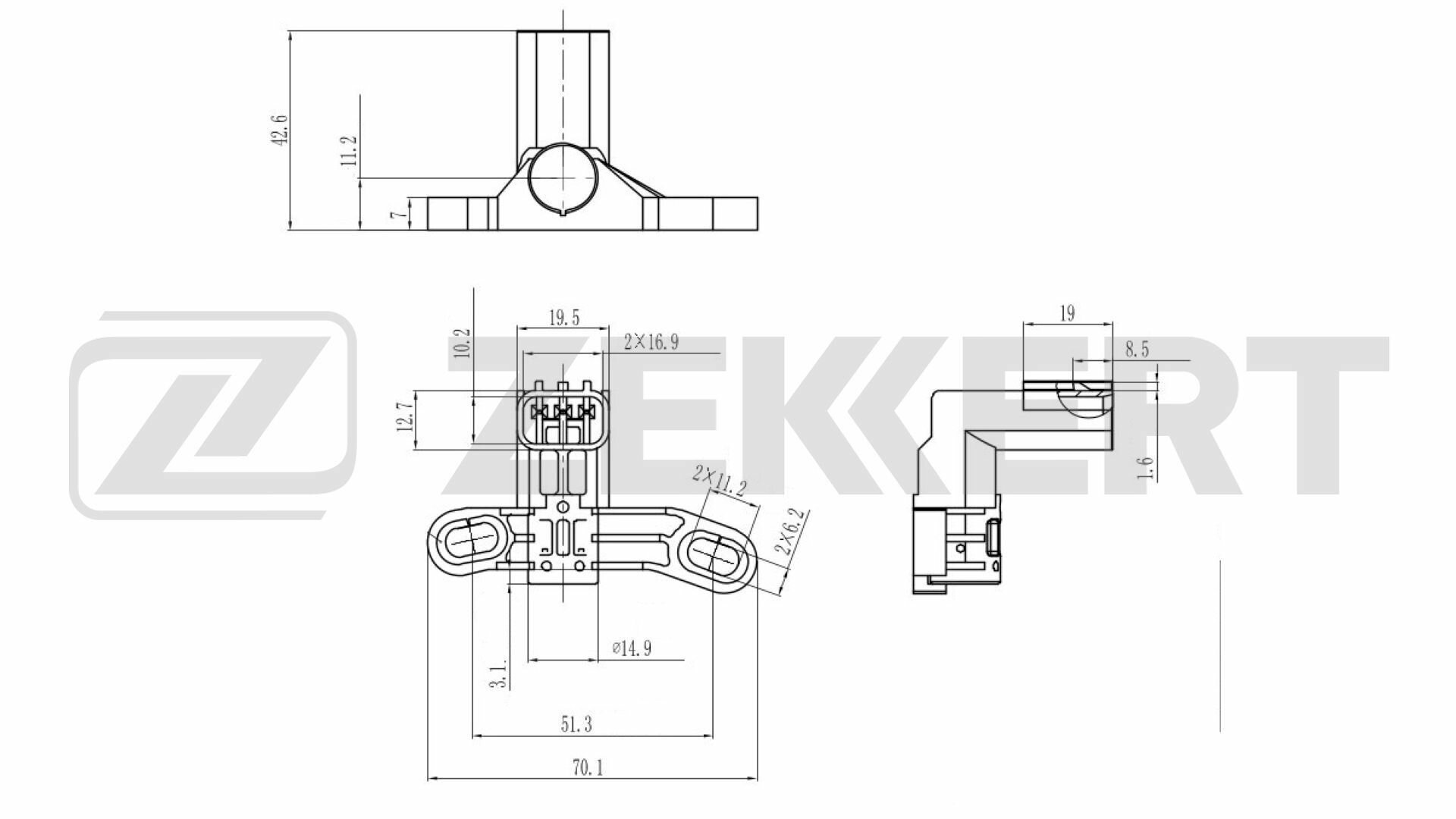 Zekkert Датчик положения коленвала для Mazda