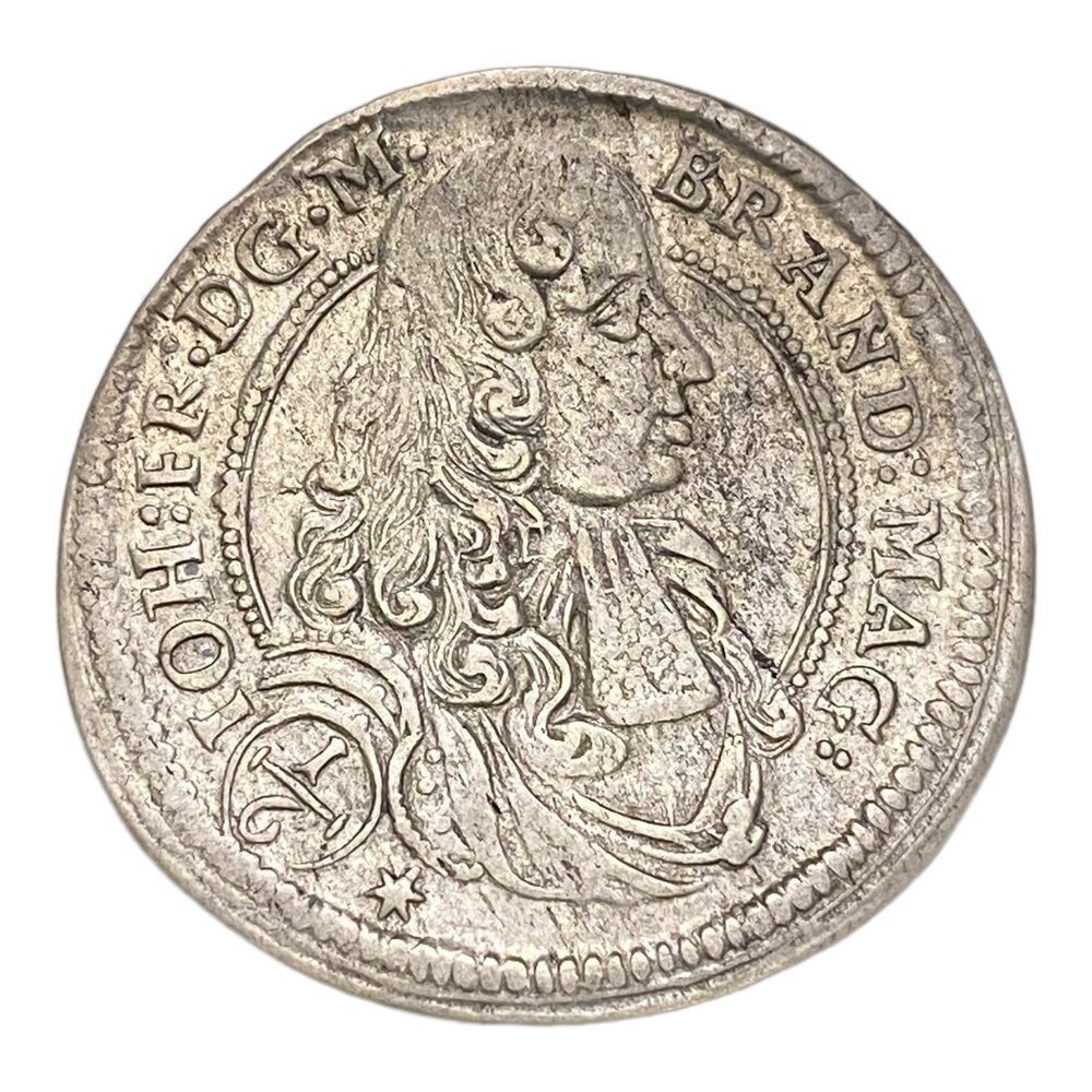 Германия, Бранденбург-Ансбах 1/6 талера 1678 г.