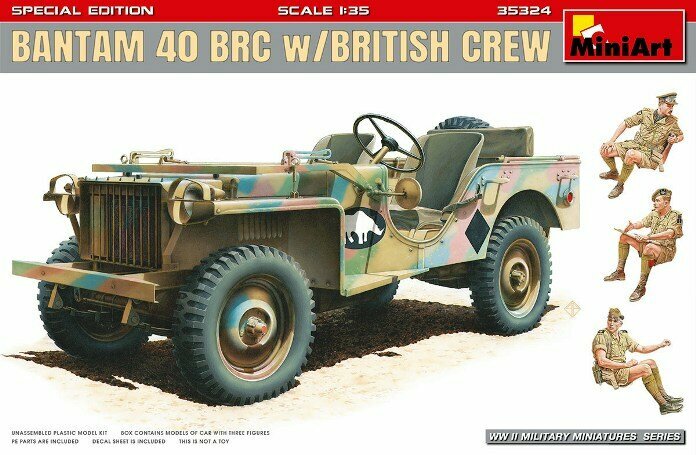 35324 MiniArt Британский джип Bantam 40 BRC с экипажем 1/35