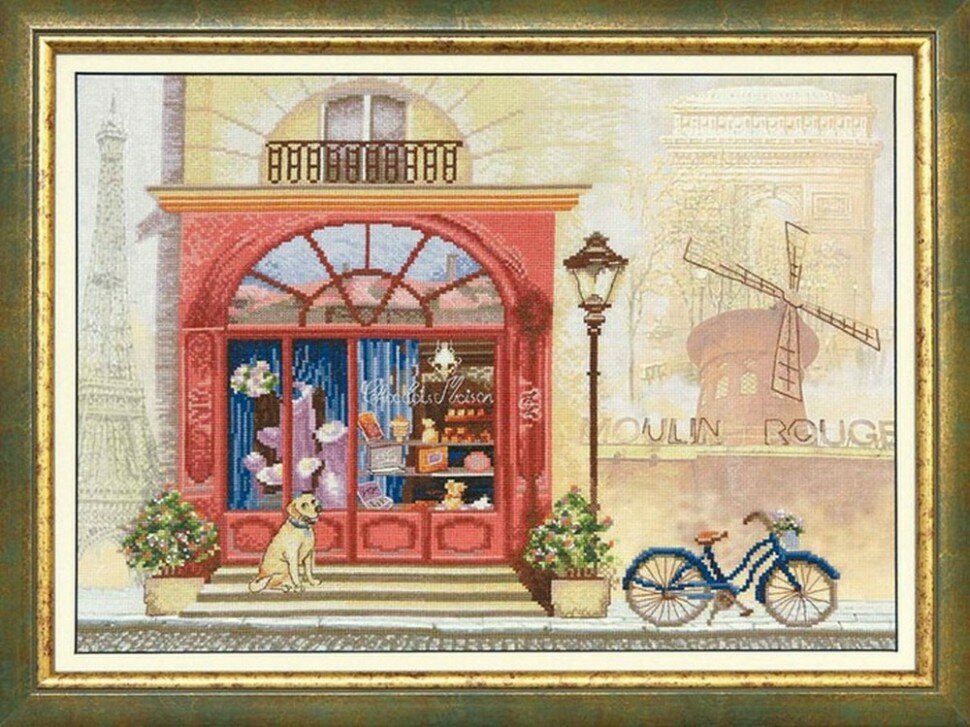 #ВТ-520 Путешествие по Франции Crystal Art Набор для вышивания Счетный крест 38.5 х 29.5 см