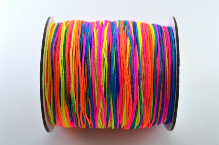 Шнур нейлоновый, толщина 1мм, цвет мультиколор, материал нейлон, 29-073, 2 метра