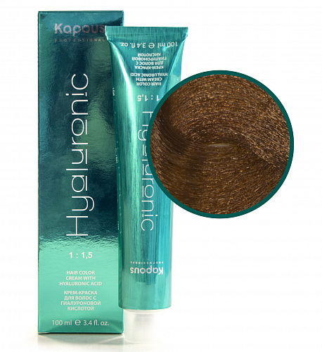 Крем-Краска для волос с гиалуроновой кислотой Hy 7.3 Блондин золотистый Kapous Hyaluronic acid, 100 мл