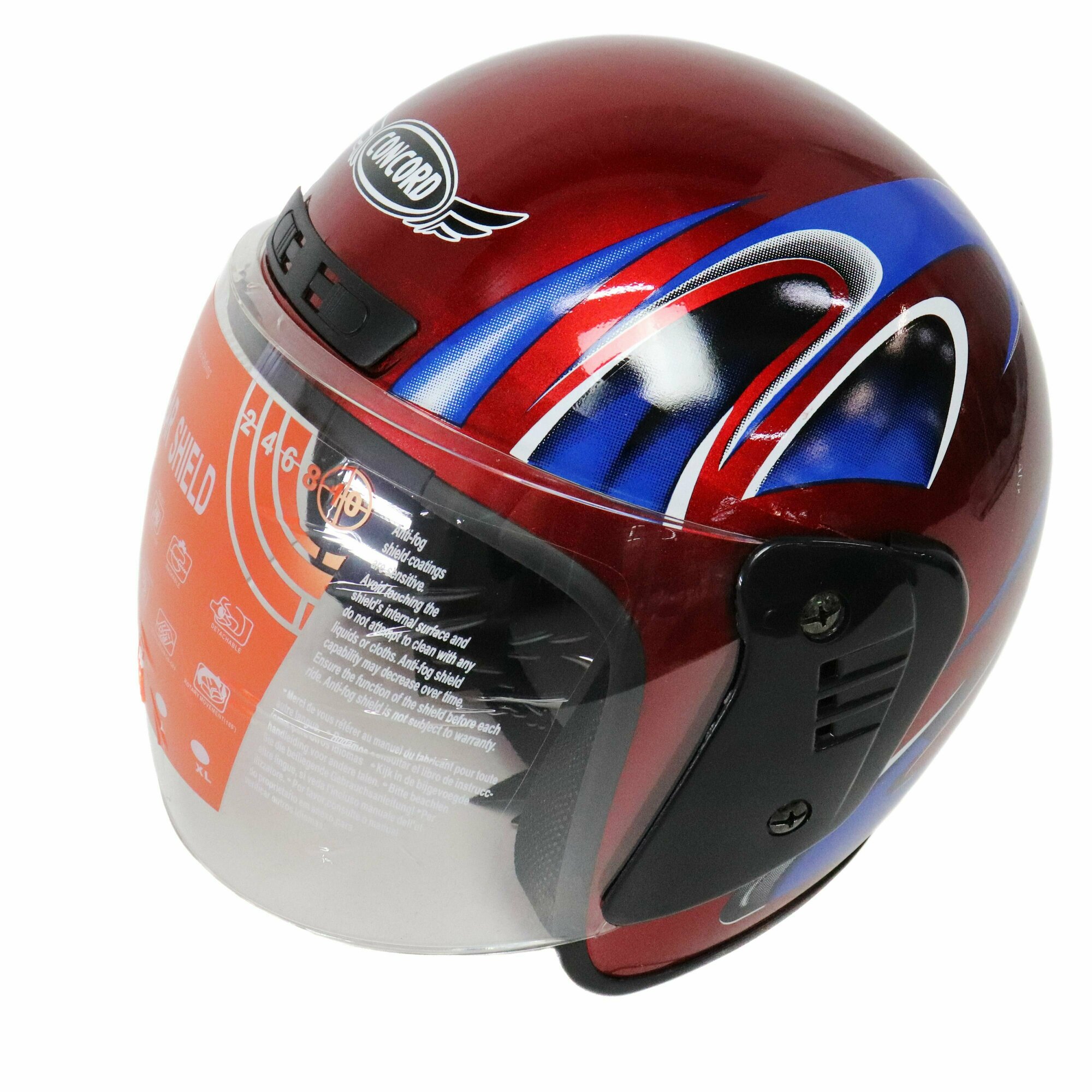 Шлем CONCORD XZH03 красный "S" (открытый)