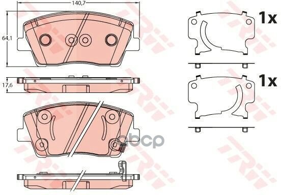 Колодки тормозные KIA STINGER 17 передн (для европейского рынка) TRW арт. GDB2253
