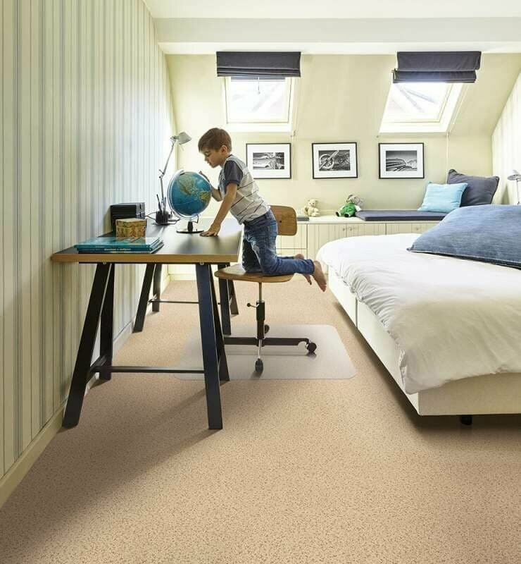 Линолеум бытовой 2.5 на 8.5 ADots 1 (21 класс, толщина 2.5мм) на войлочной основе, рисунок бежевая крошка