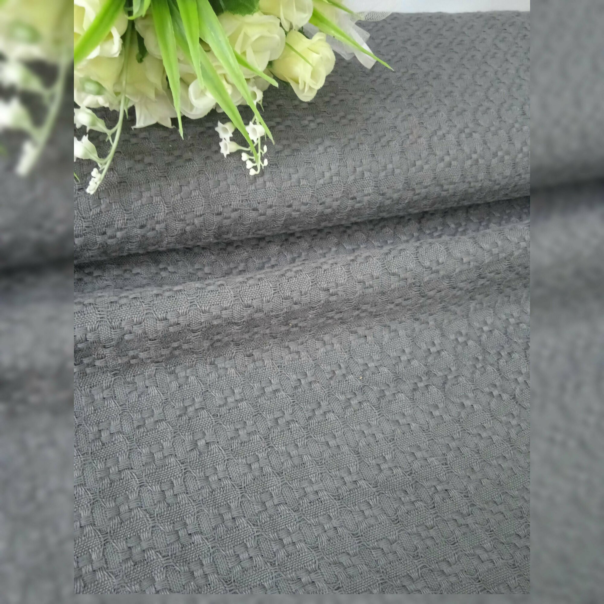 Ткань для шитья /Костюмная рогожка "Chanel "(50 % лен,50 % хлопок) , Италия 55 х150 см